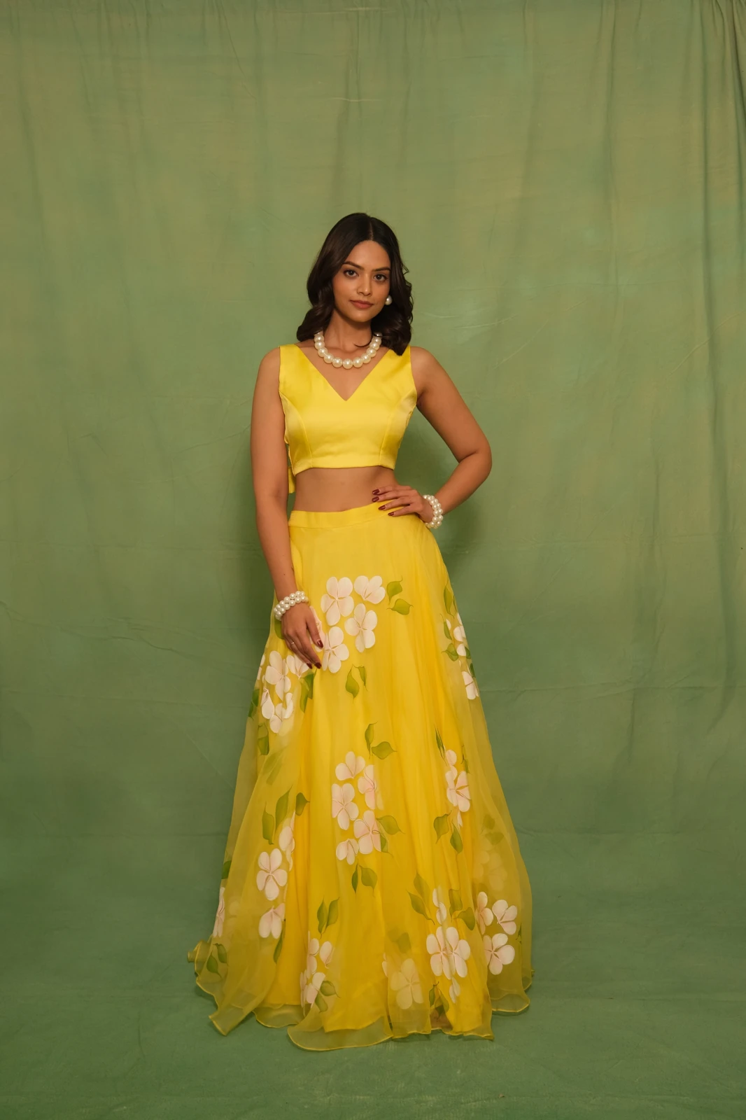 Champa Lehenga in Yellow | Lehengas | Megh Studio
